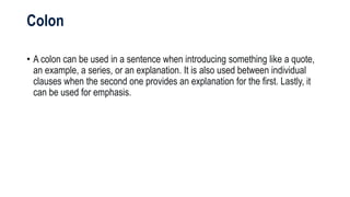 Punctuation for the benefit of graduate students | PPTX