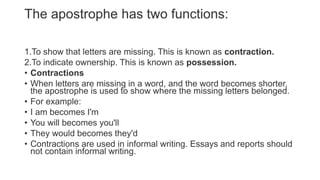 Punctuation for the benefit of graduate students | PPTX