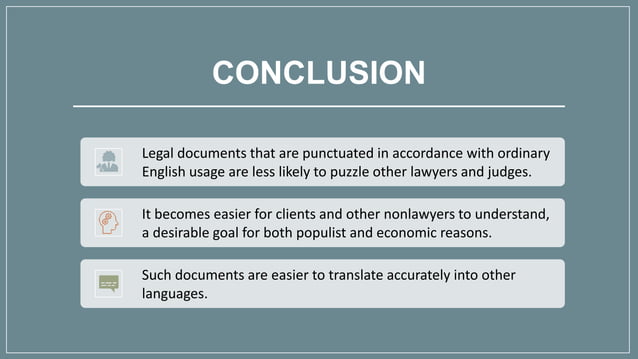 Presentation on Punctuations in Legal Writing.pptx | Law