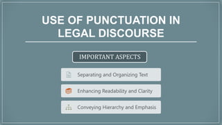 Presentation on Punctuations in Legal Writing.pptx | Law