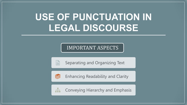 Presentation on Punctuations in Legal Writing.pptx | Law