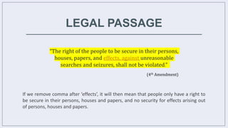 Presentation on Punctuations in Legal Writing.pptx | Law