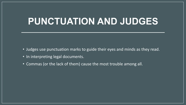 Presentation on Punctuations in Legal Writing.pptx | Law