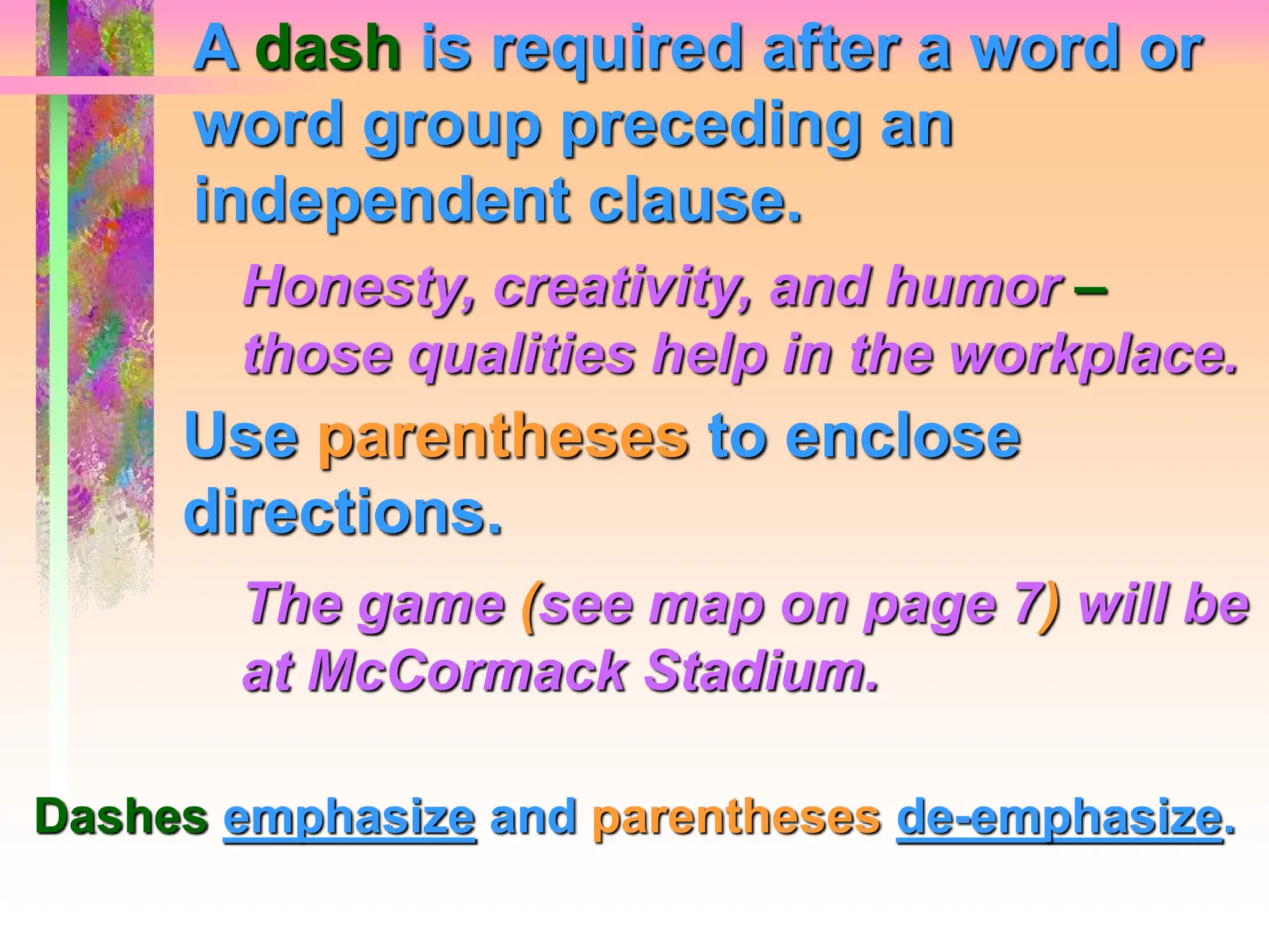 Punctuation marks and its uses examples.ppt