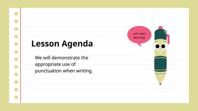 English Lesson Presentation - Title : Punctuation | PPT | Free Download