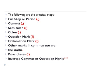 Teaching of English :- punctuation .pptx