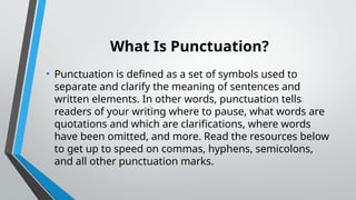 Punctuation.pptx English grammer .simple | PPTX