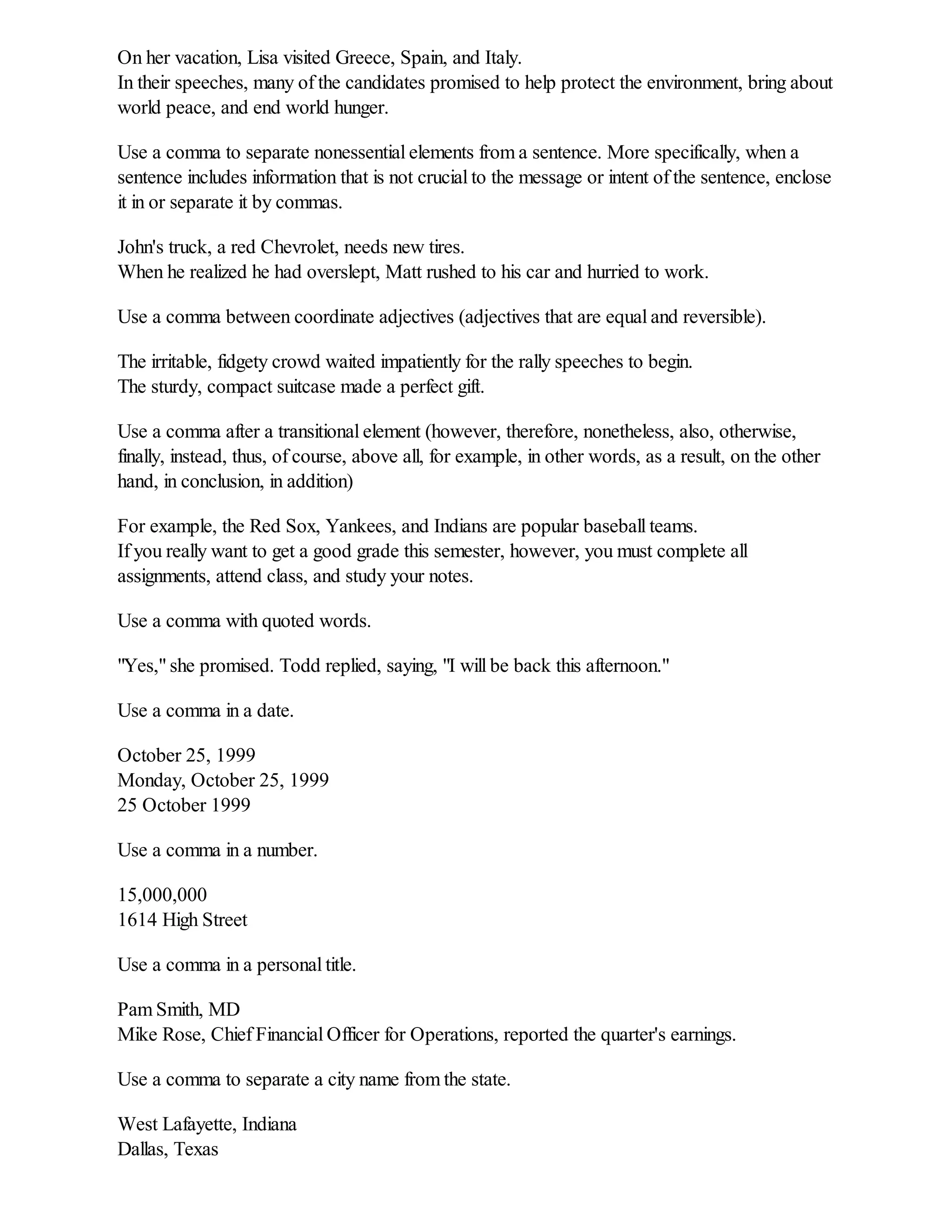 Brief Overview of Punctuation - writing lab | PDF