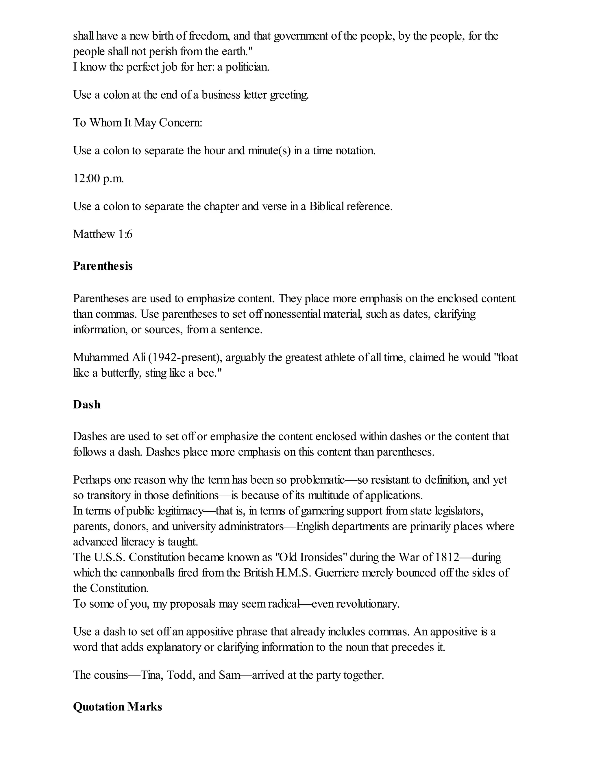 Brief Overview of Punctuation - writing lab | PDF