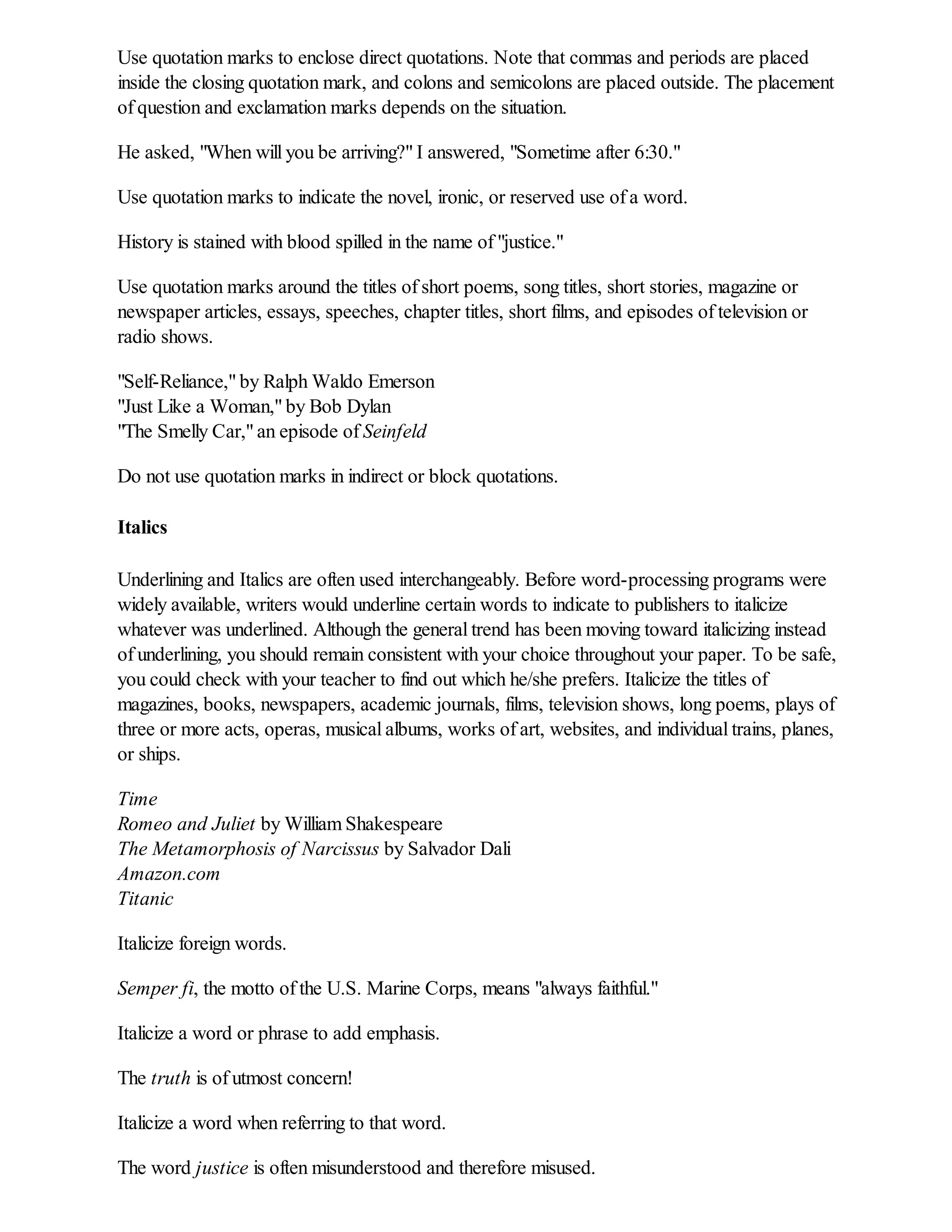 Brief Overview of Punctuation - writing lab | PDF