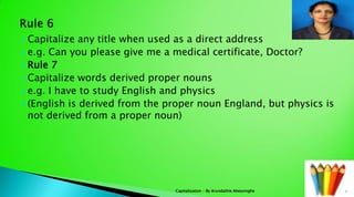 Punctuation Rule - Capitalization | PDF