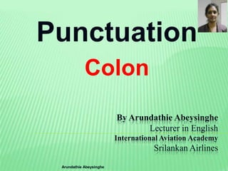 ESL Punctuation - colon | PPTX