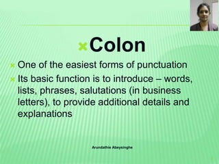 ESL Punctuation - colon | PPTX