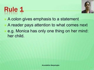 ESL Punctuation - colon | PPTX