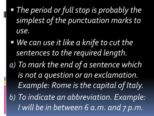 Punctuation | PPT