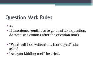 Punctuation End Marks | PPT