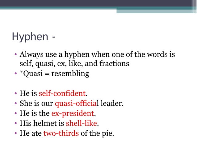 Punctuation Hyphen And Dash | PPT