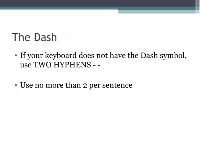 Punctuation Hyphen And Dash | PPT