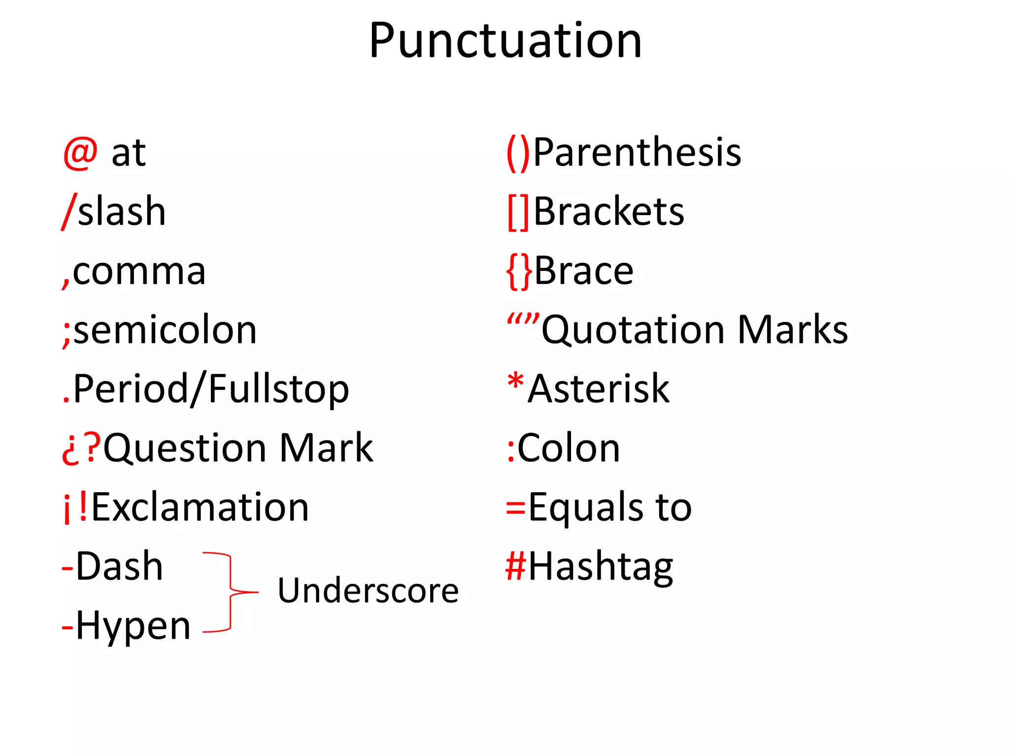 Punctuation. | PPT