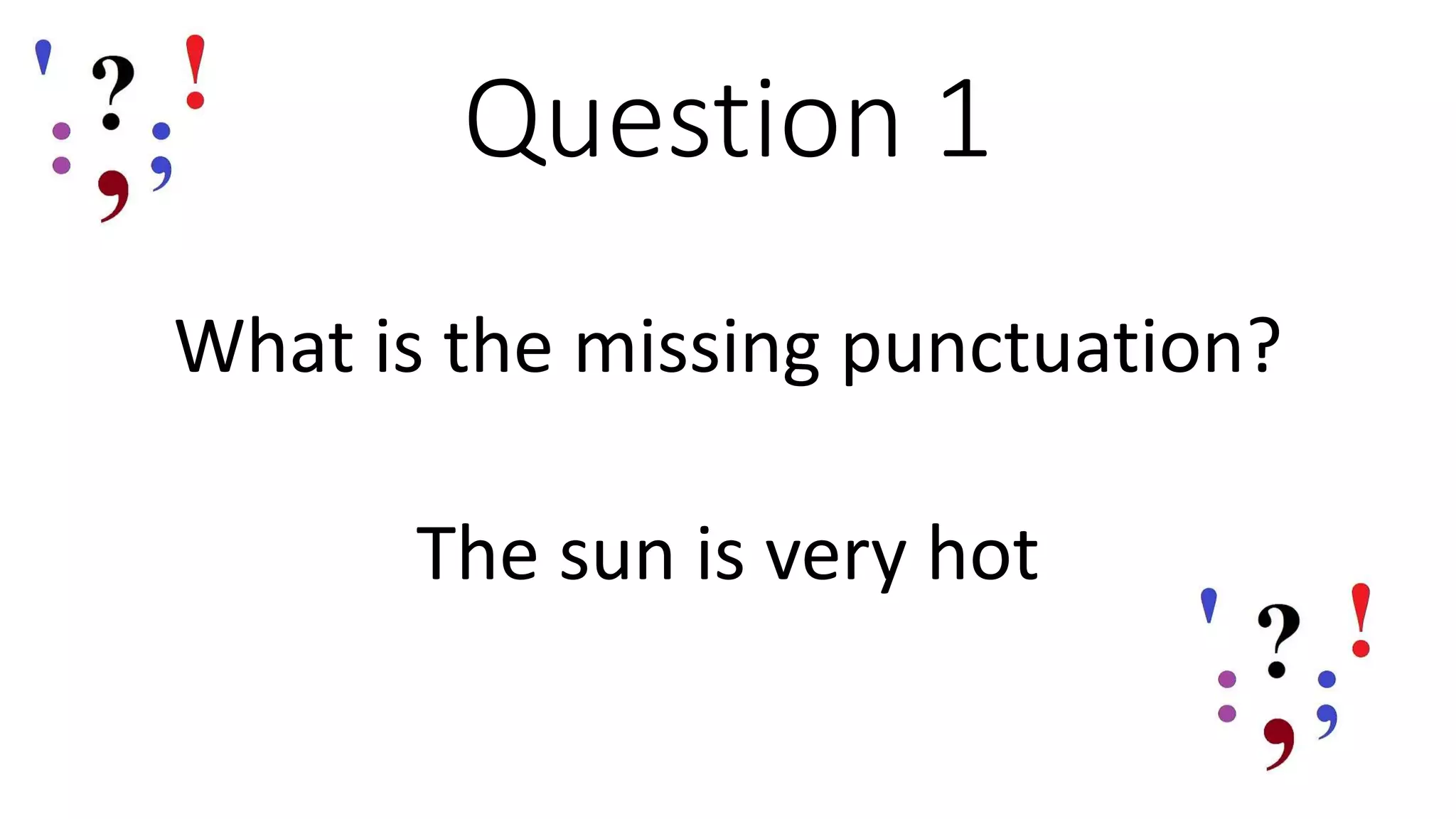 Punctuation quiz-fun- post test | PPT