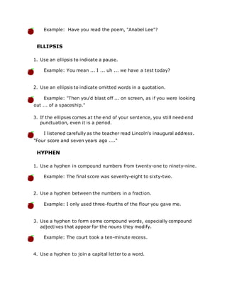 Punctuation marks and their rules. | DOCX