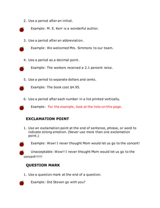 Punctuation marks and their rules. | DOCX