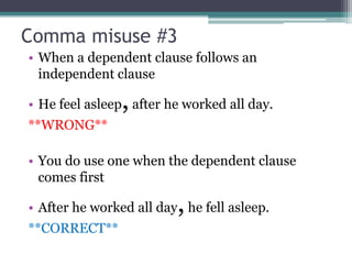 Punctuation The Comma | PPTX