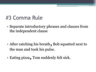 Punctuation The Comma | PPTX