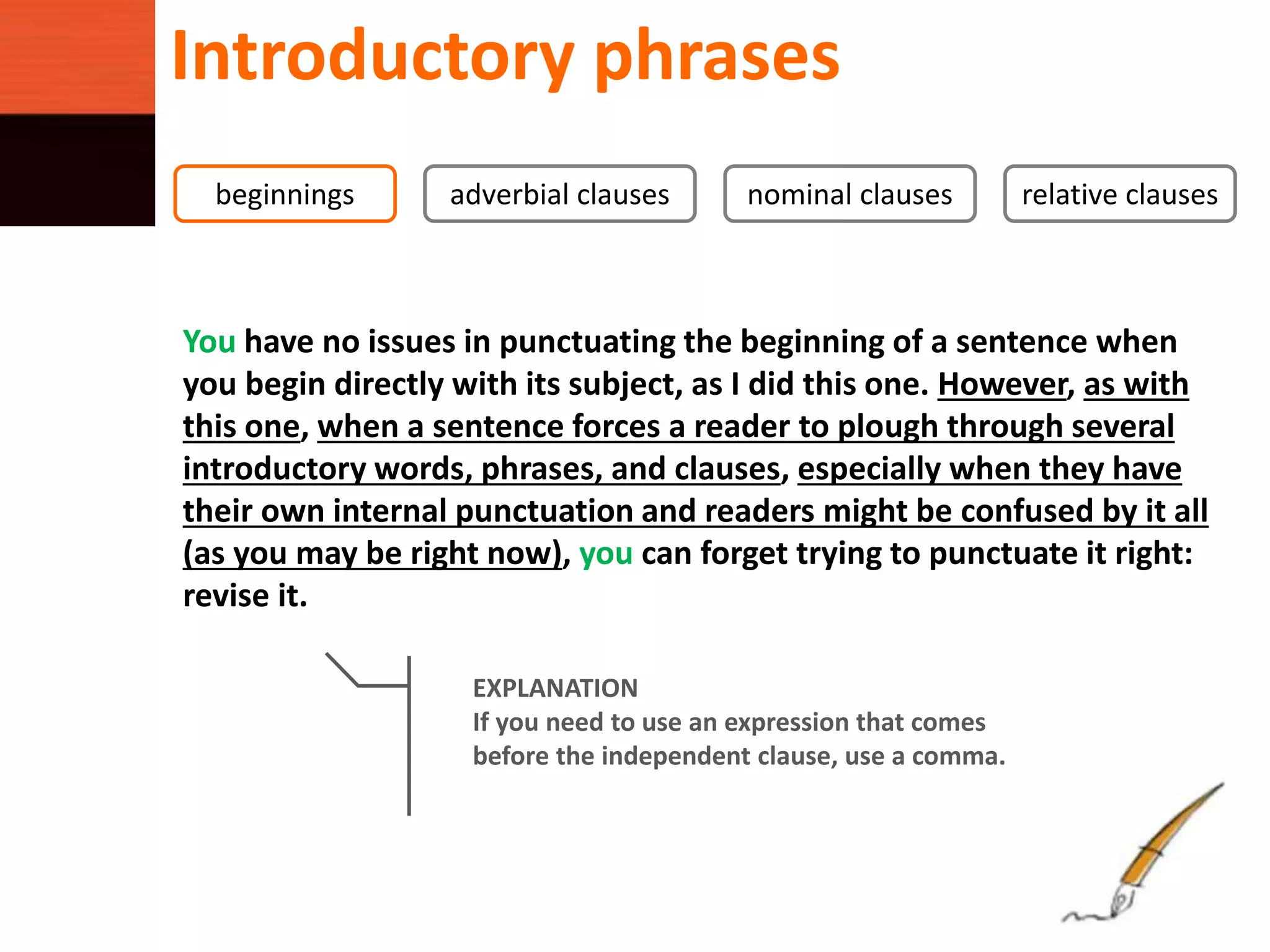 Punctuation_adverbial_nominal_relative_clauses_introductions.ppt
