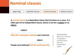 Punctuation_adverbial_nominal_relative_clauses_introductions.ppt