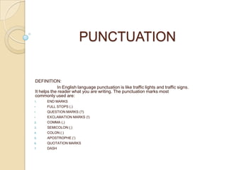 Punctuation And Its Usage | PPTX