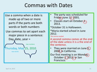 Punctuation and Mechanics | PPTX