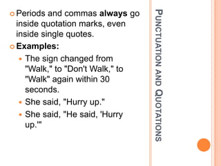 Punctuation And Quotations | PPT