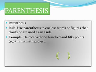 Punctuation at power point | PPTX | Desserts and Baking | Food & Drink