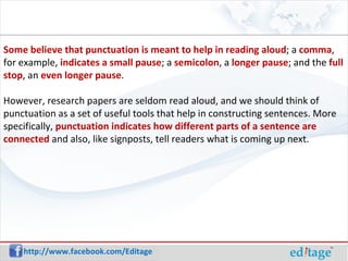 Punctuation: A writer's tool kit | PPT