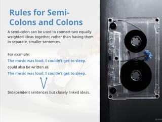 Punctuation Choices for Impact - Semi-Colons and Colons PowerPoint1.pptx