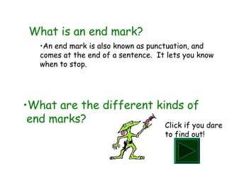 Punctuation (end marks) | PPT
