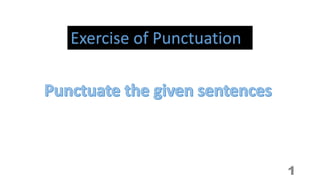 Punctuation exercises | PPT