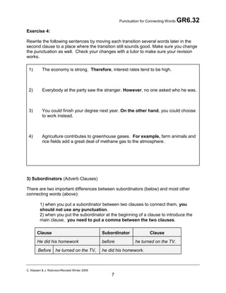 Punctuation for connecting words | PDF