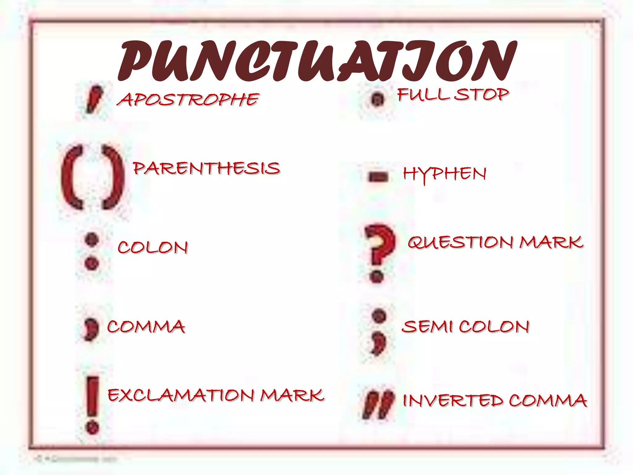 Punctuation(gh ja hu ra bh) | PPT
