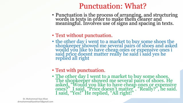 Punctuation in English: an introduction | PPT