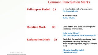 Punctuation in English: an introduction | PPTX