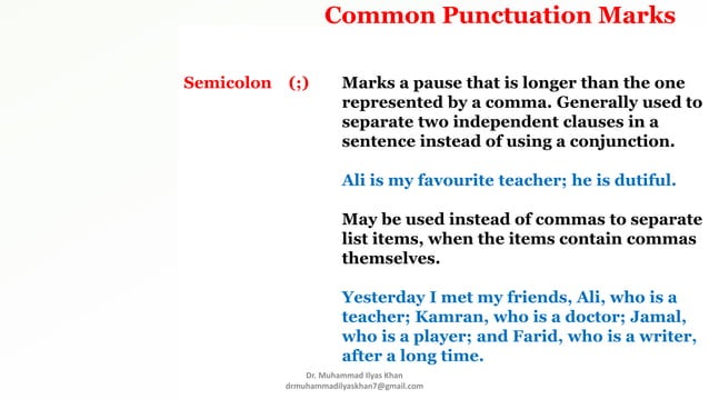 Punctuation in English: an introduction | PPT