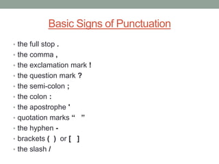 Punctuation in writing | PDF