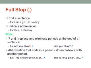 Punctuation in writing | PDF