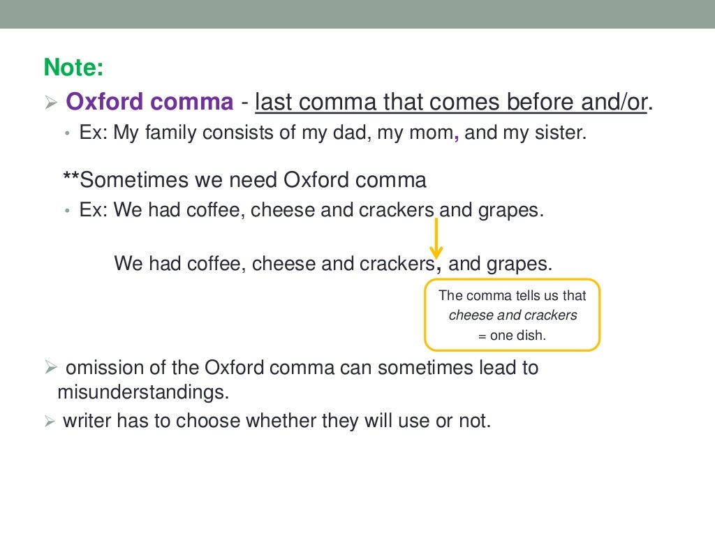 Punctuation in writing