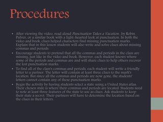 Punctuation lesson plan recesso | PPT