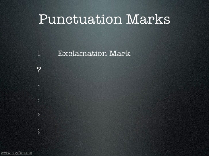 Punctuation Marks