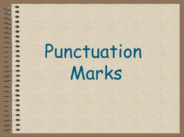 Punctuation marks | PPT