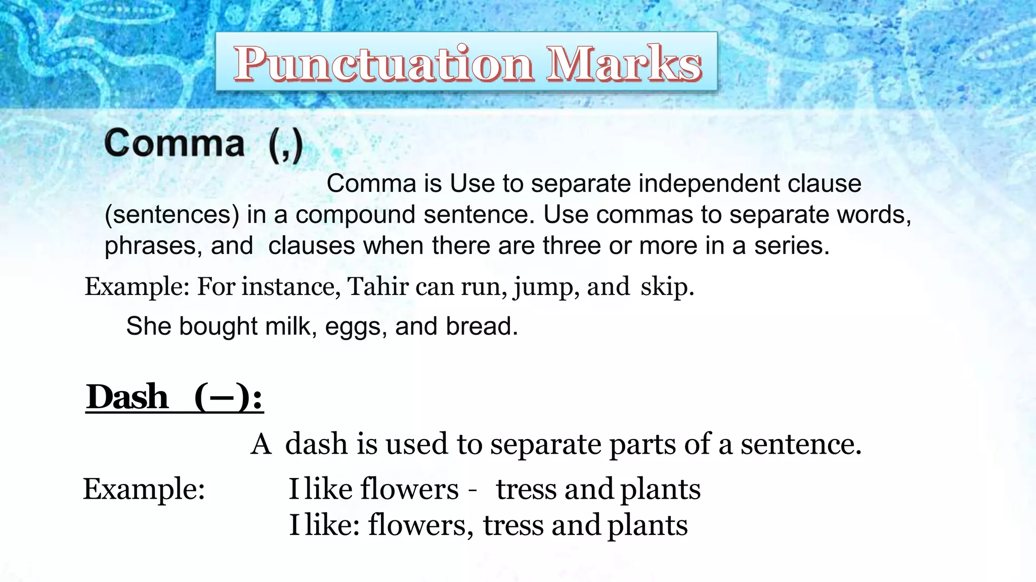 Punctuation marks | PPTX